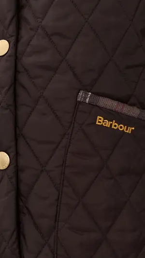 Barbour Icons Tartan Collar Cropped Liddesdale Quilted Jacket