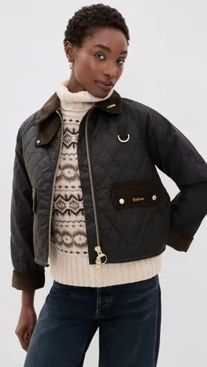 Barbour Tartan Reimagined Icons Tartan Quilted Spey Wax Jacket
