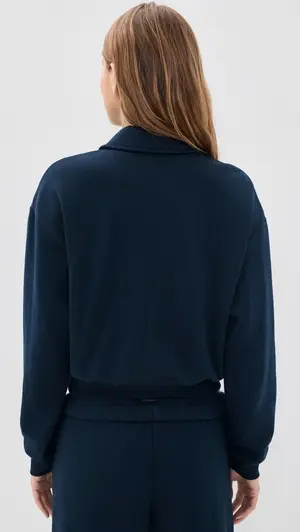 SKIMS Fleeced Polo Sweatshirt