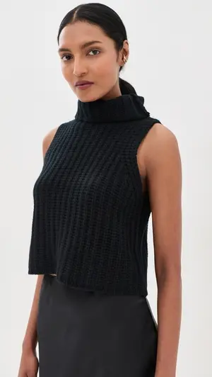 Sablyn Saige Cropped Turtleneck Cashmere Pullover