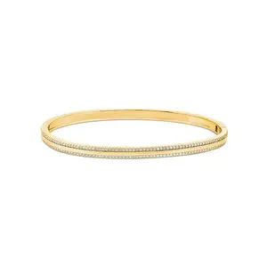 SHYMI Thin Pave Outline Bangle - Gold