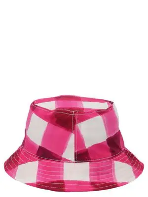 MSGM Gingham-check Bucket Hat