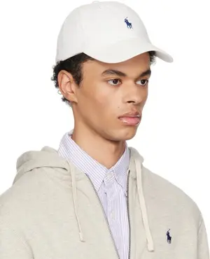 Polo Ralph Lauren Embroidered Pony Baseball Cap - White
