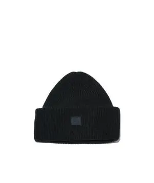 Acne Studios Face Logo Patch Rib-knit Beanie