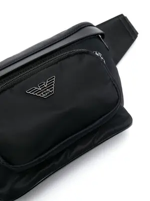 Emporio Armani Logo Plaque Zipped Belt Bag