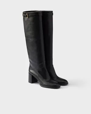 Prada Leather Boots - Black