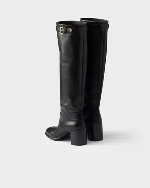Prada Leather Boots - Black