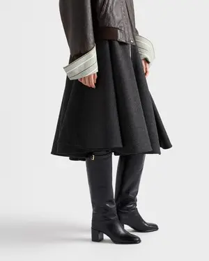 Prada Leather Boots - Black