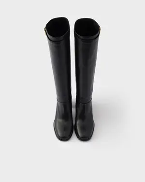Prada Leather Boots - Black