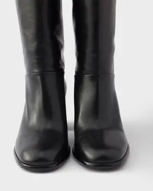 Prada Leather Boots - Black