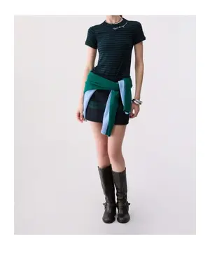 Liu Jo Striped Embroidered T-shirt