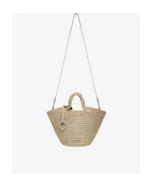 Balenciaga Borsa Ibiza Small Basket Con Tracolla Da Donna In Beige