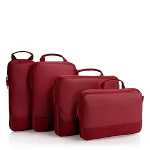 HEYS 4 Piece Compression Packing Cube Set - Red Maple