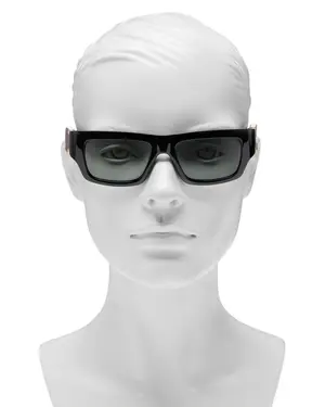 Bottega Veneta Rectangular Sunglasses, 53mm