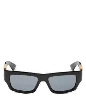 Bottega Veneta Rectangular Sunglasses, 53mm