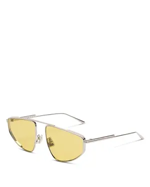 Bottega Veneta Geometric Sunglasses, 59mm - Silver