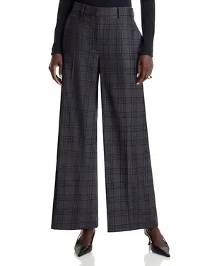 Theory Wool Wide Leg Trousers