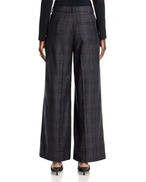 Theory Wool Wide Leg Trousers