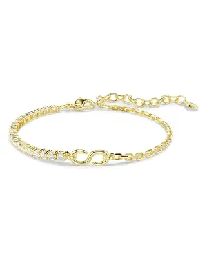 SWAROVSKI Matrix Stone & Chain Flex Bracelet - Gold