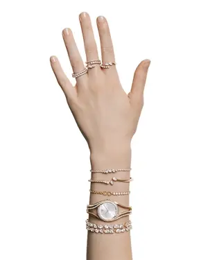 SWAROVSKI Matrix Stone & Chain Flex Bracelet - Gold