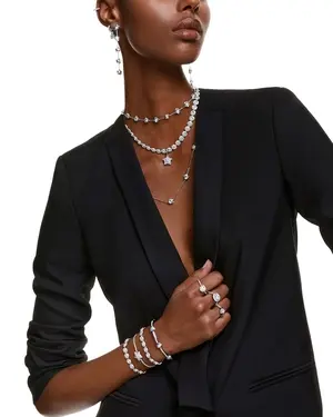 SWAROVSKI Chroma Crystal Star Charm Adjustable Collar Necklace, 14.87-18.87