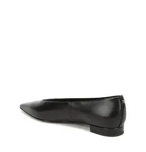 Sam Edelman Emory Pointed Toe Leather Ballet Flats - Black