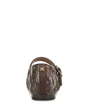 Sam Edelman Michaela Velvet Mary Jane Flats - Mushroom