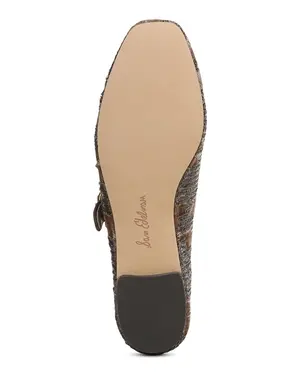 Sam Edelman Michaela Velvet Mary Jane Flats - Mushroom