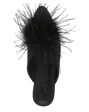 Sam Edelman Khai Feather Mules - Black