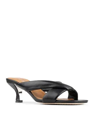 DONALD PLINER Gennessa Mid Heel Mule Sandals - Black