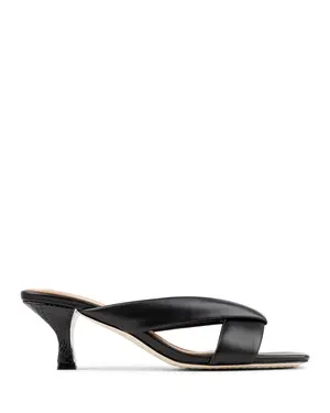 DONALD PLINER Gennessa Mid Heel Mule Sandals - Black