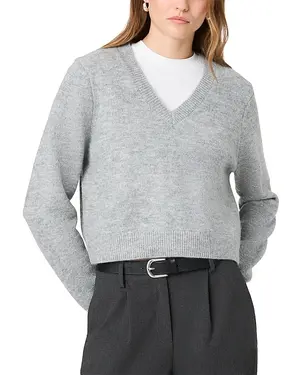 French Connection Suzie V-neck Sweater - Grey
