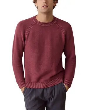 Marine Layer Garment Dye Roll Neck Sweater - Cabernet