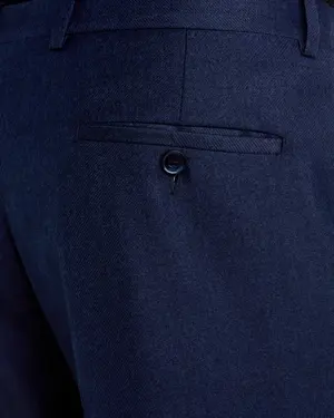 Peter Millar Harker Tailored Fit Flannel Twill Stretch Pants - Blue