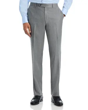 Peter Millar Harker Tailored Fit Flannel Twill Stretch Pants Light Grey