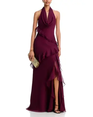 AMUR Marisol Cowl Neck Gown