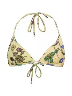 Versace Printed Bikini Top