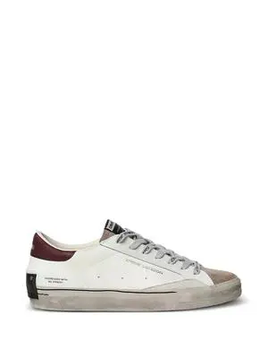 CRIME LONDON Distressed-effect Leather Sneakers - White