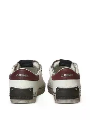CRIME LONDON Distressed-effect Leather Sneakers