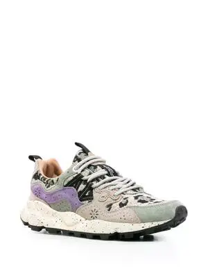 FLOWER MOUNTAIN Yamano 3 Leopard-print Panelled Sneakers