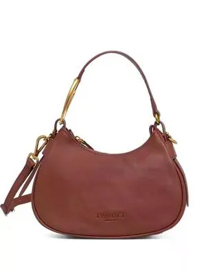 TWINSET Leather Tote Bag - Brown