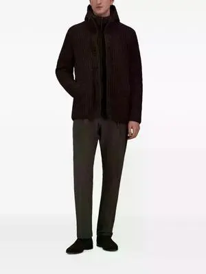 Herno Cable-knit Hooded Jacket