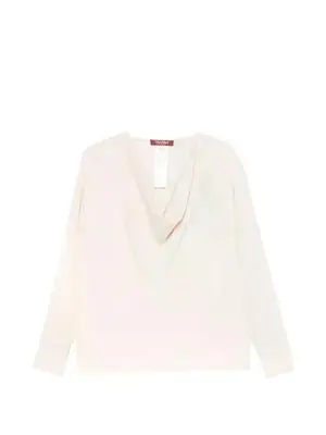 Max Mara Cowl-neck Long-sleeve Blouse