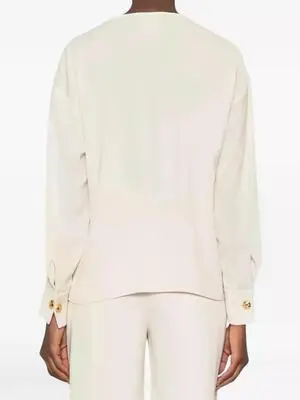 Max Mara Cowl-neck Long-sleeve Blouse