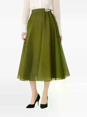 Max Mara Gathered A-line Midi Skirt