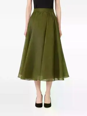 Max Mara Gathered A-line Midi Skirt