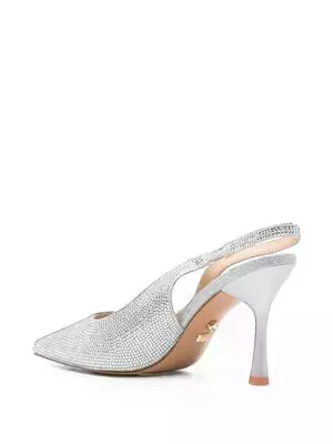 TWENTY FOURHAITCH Crystal-embellished Slingback Pumps