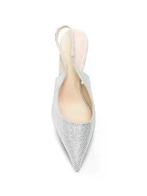 TWENTY FOURHAITCH Crystal-embellished Slingback Pumps