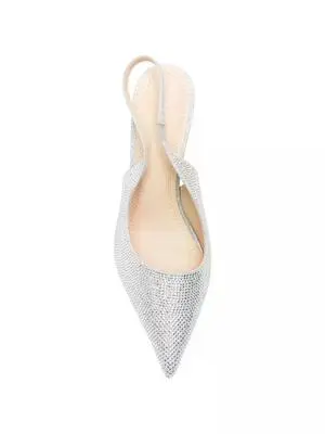 TWENTY FOURHAITCH Crystal Embellished Slingback Pumps