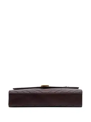 Saint Laurent 2014 Large Chevron Grain De Poudre Monogram Envelope Bag Shoulder Bag